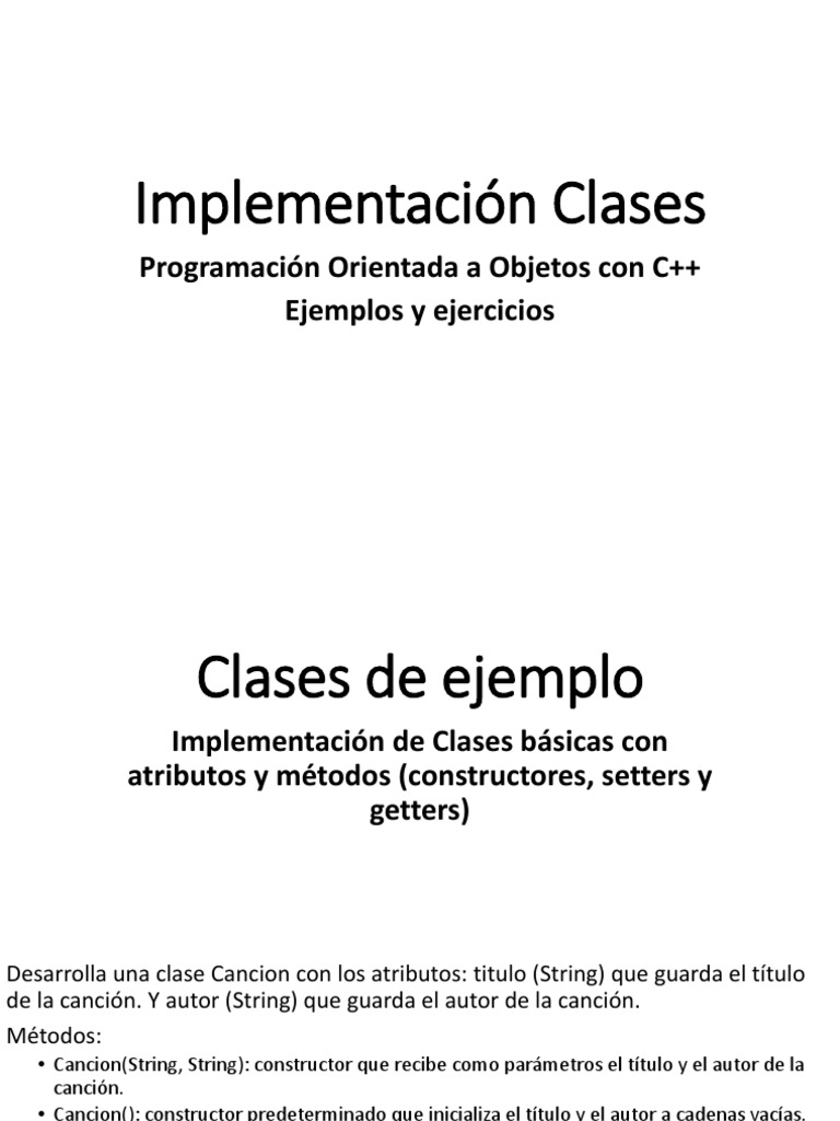 3b Ejercimplemclasesp1 Pdf Programación Constructor Programación Orientada A Objetos