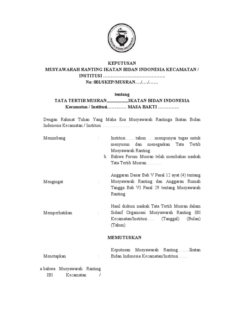SK - Tata Tertib Musran | PDF