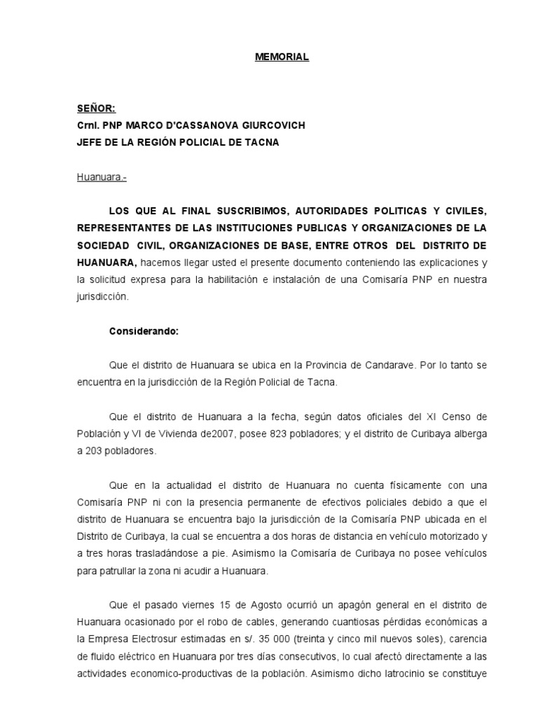 Modelo de Memorial | PDF | Policía | Gobierno