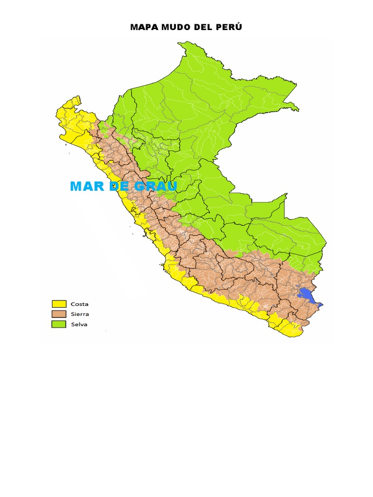 Mapa Mudo Del Perú 2021 | PDF