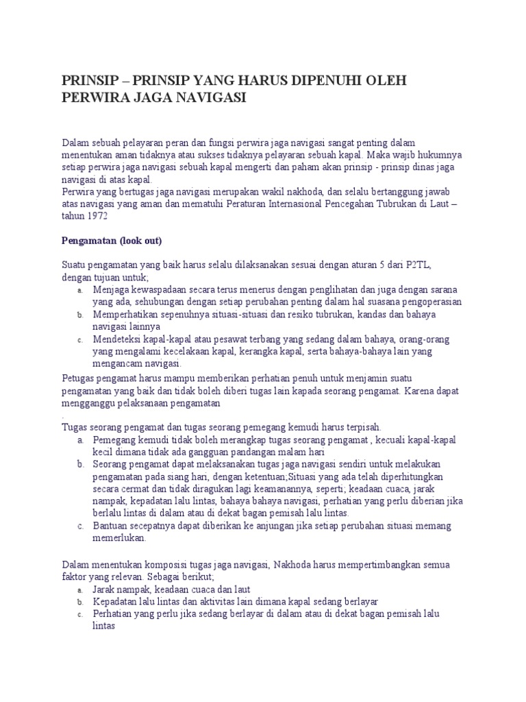 Serah Terima Tugas Jaga Di Laut | PDF Serah Terima Tugas Jaga Di Laut | PDF