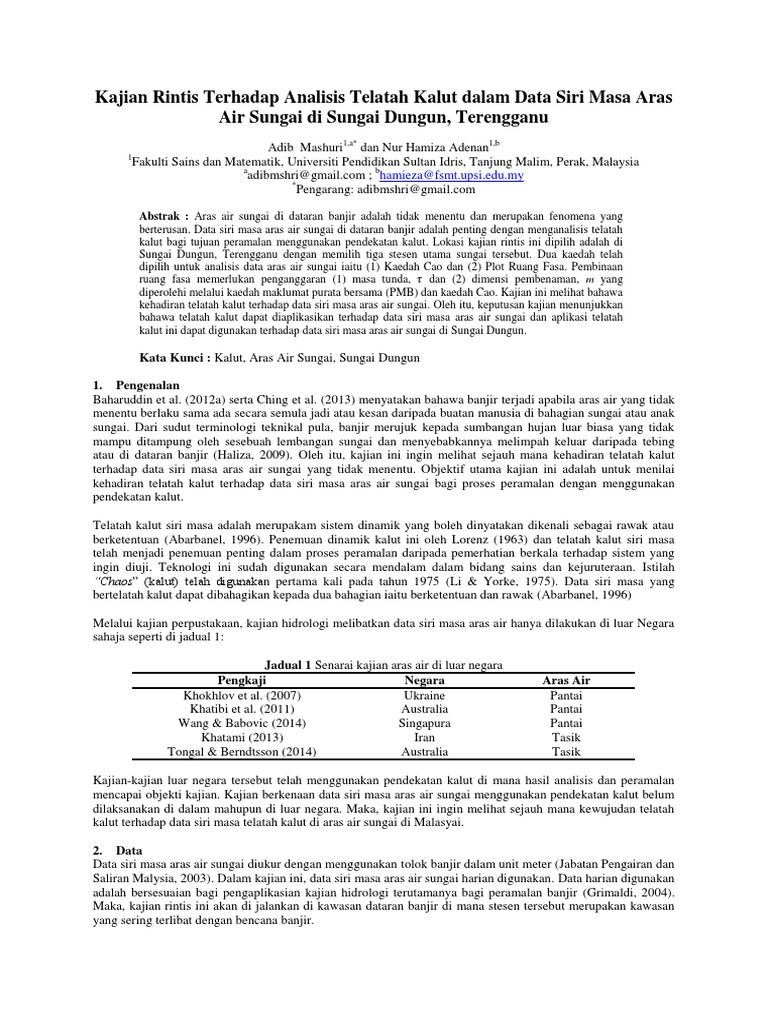 Kajian Rintis Sungai Dungun | PDF | Metode & Bahan Ajar | Teknologi ...