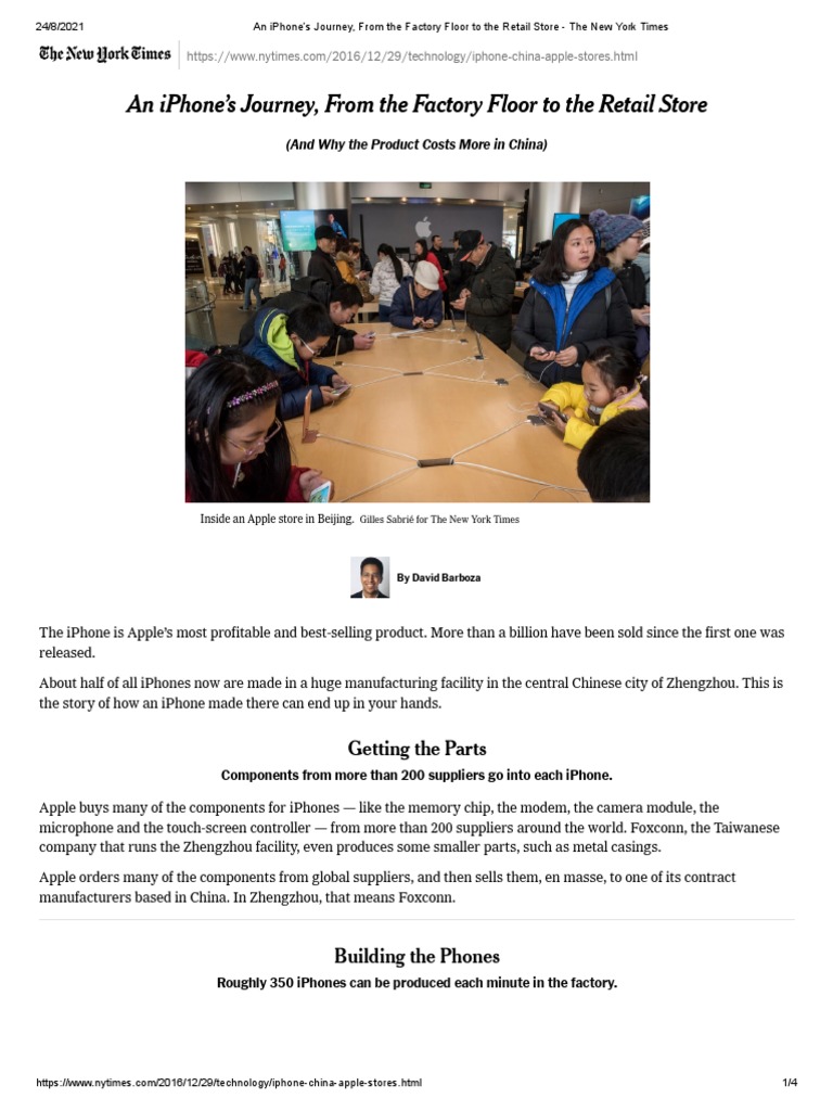 An Iphone's Journey, From The Factory Floor To The Retail Store - The ...