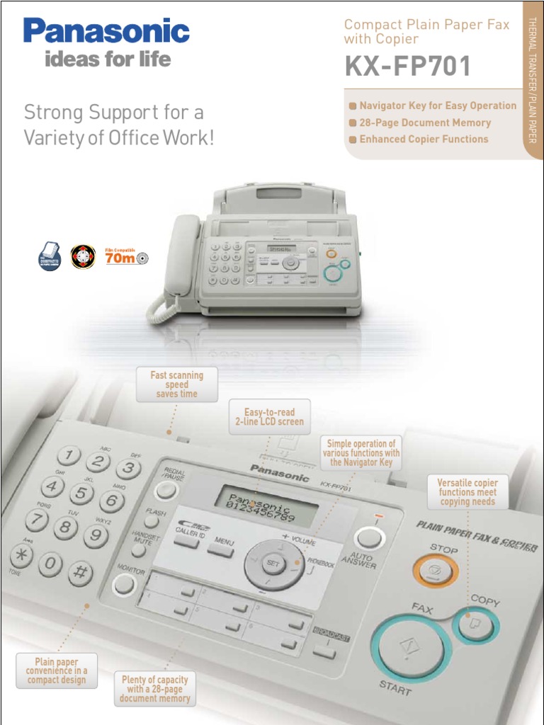 Brother Fax Machine Brother FAX-560 Machine With Phone & Copier - 50 ...