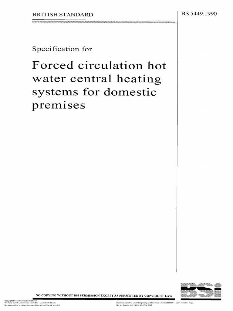 BS 5449 Installation and Commissioning of Water Based Heating Systems ...