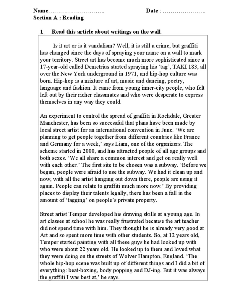 Street Art: Culture and Impact | PDF | Graffiti | Vandalism
