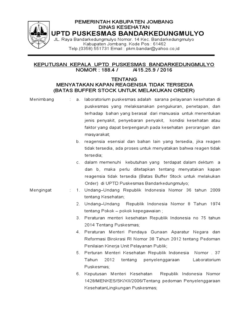 SK Buffer Stok | PDF