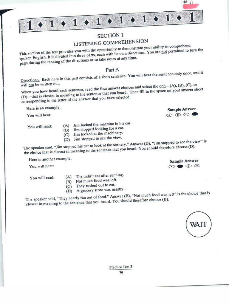 Practice TOEFL - C - Test and Answers | PDF