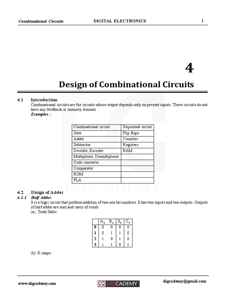 Combinational Circuits Overview | PDF | Electronic Circuits ...