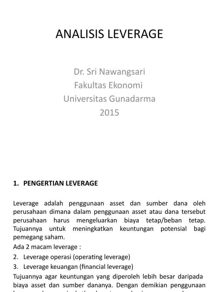 Analisis Leverage | PDF