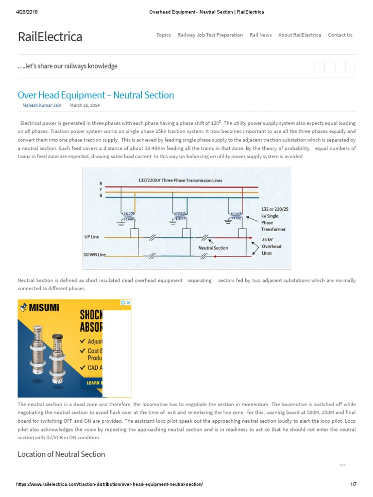 Neutral Section Details | PDF | Electromagnetism | Alternating Current