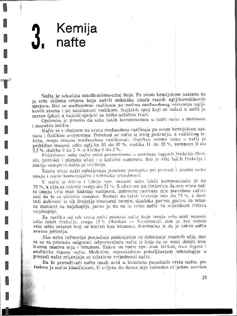 Tehnologija Nafte - III. Kemija Nafte | PDF