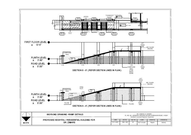 Ramp Details (Section A & B) | PDF
