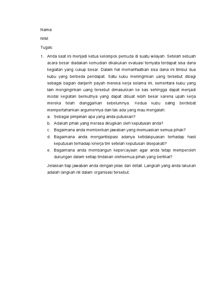Problem Solving Manajerial | PDF | Karier & Perkembangan