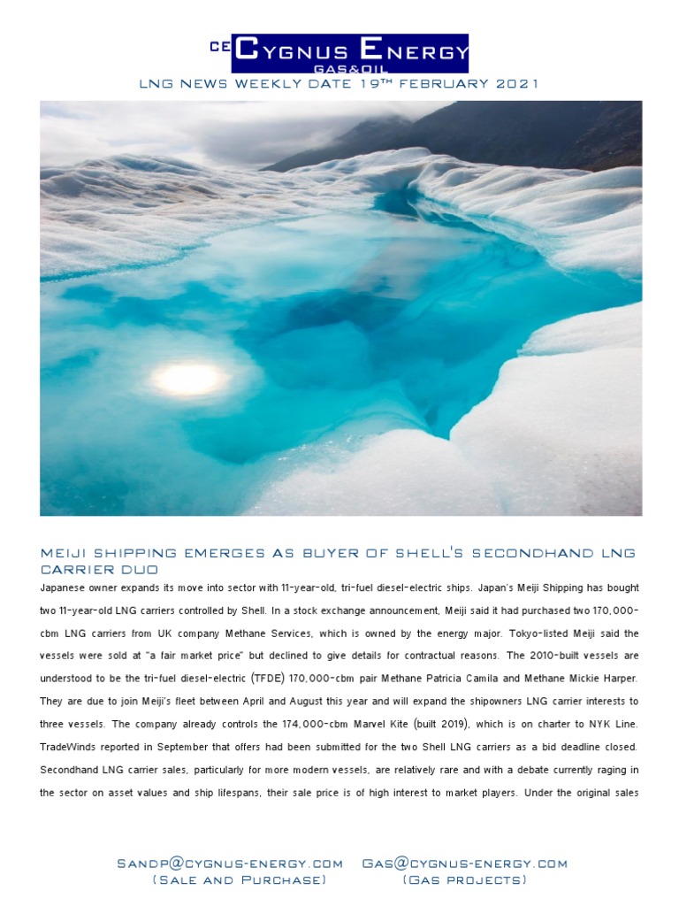 Cygnus Energy LNG News Weekly 19th Feb 2021 | PDF | Liquefied Natural ...