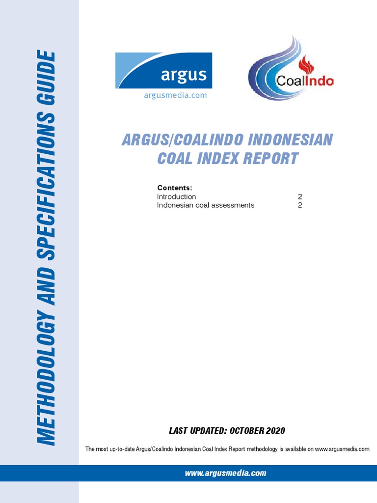 Argus Coalindo Indonesian Coal Index Report | PDF | Business | Economies