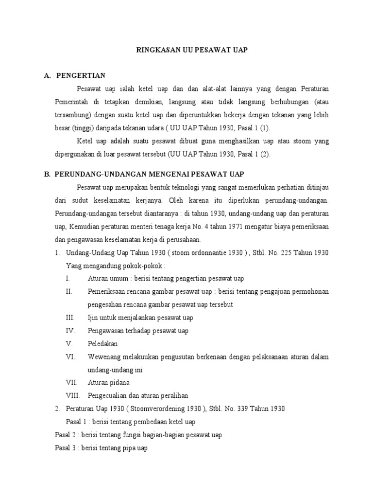 Ringkasan Pesawat Uap | PDF