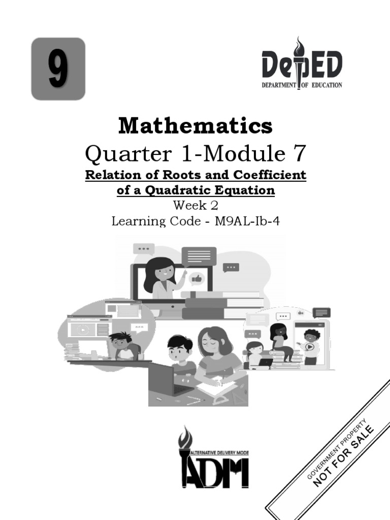Quarter 1-Module 7: Mathematics | PDF | Quadratic Equation | Equations