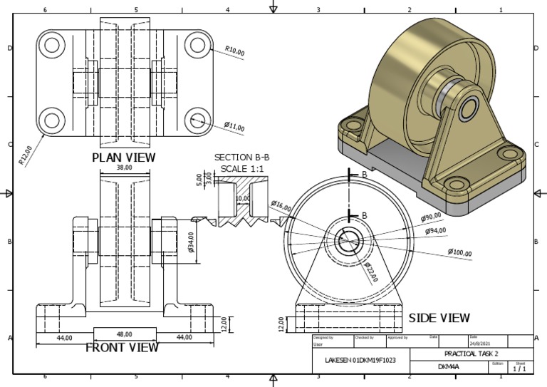 Autodesk Inventor Exercise | PDF