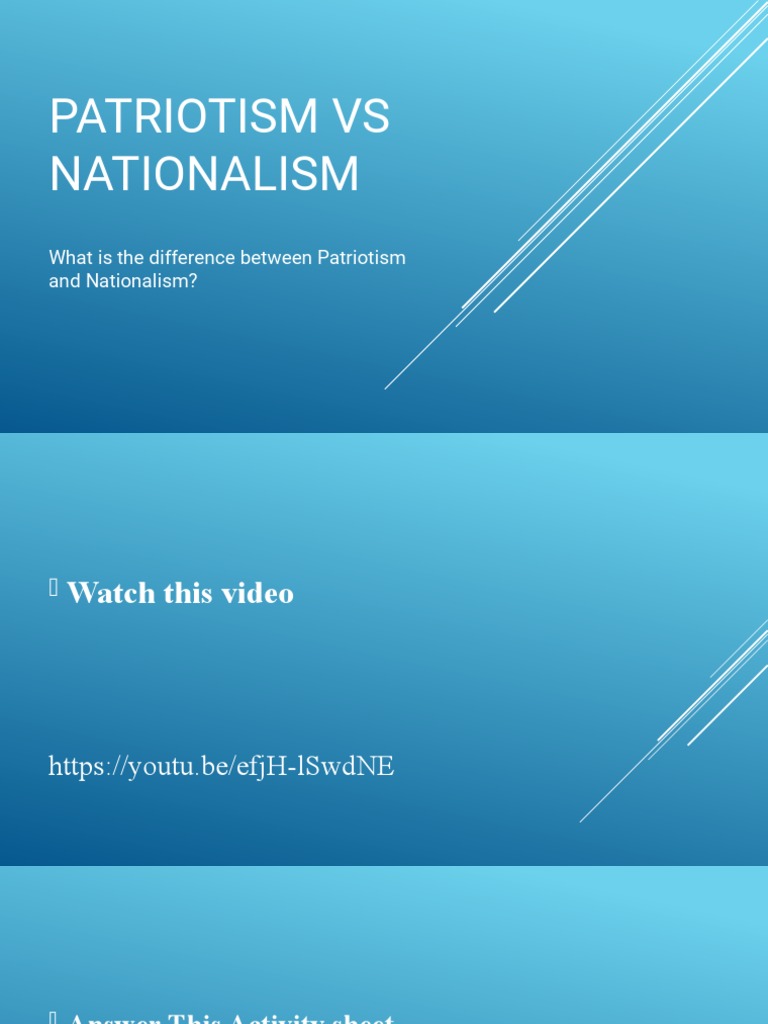 Patriotism Vs Nationalism: What Is The Difference Between Patriotism ...