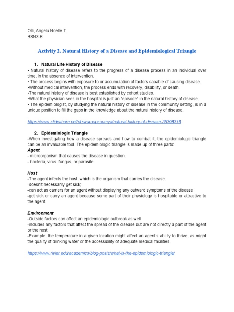 Understanding the Epidemiologic Triangle | PDF