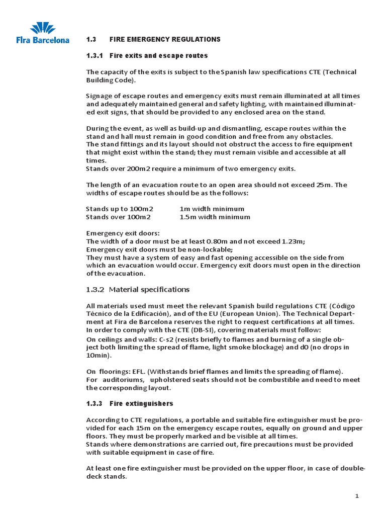 Fire Exit Doors Size | PDF | Smoke | Fires