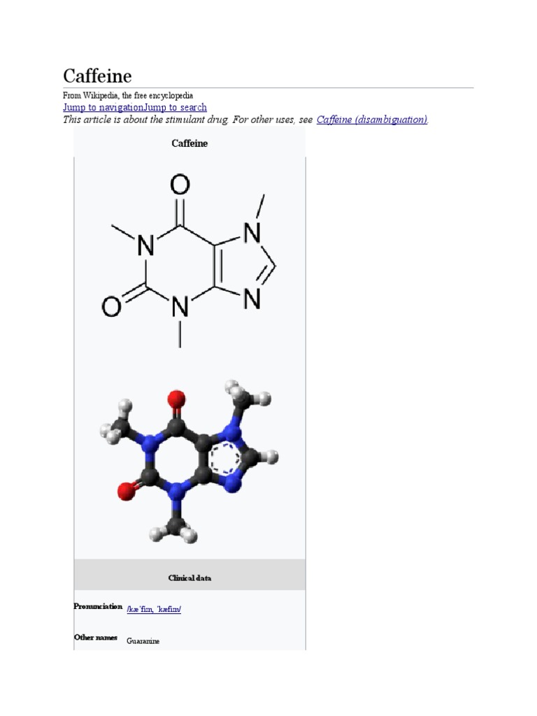 Caffeine | PDF | Caffeine | Chemical Synapse