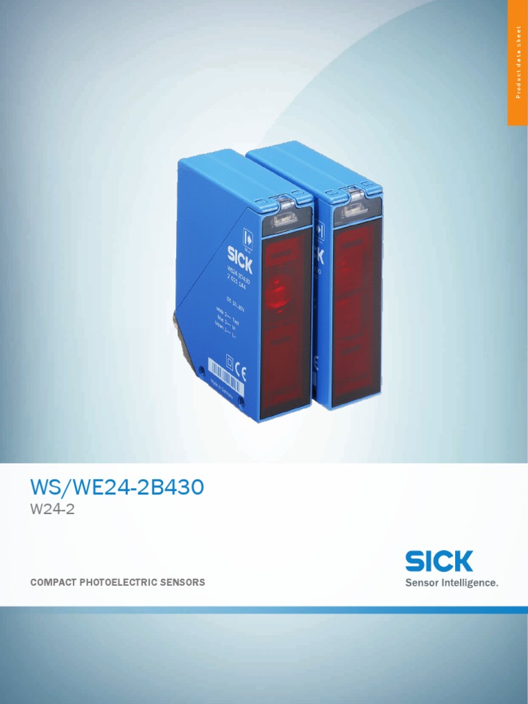 WS/WE24-2B430: Compact Photoelectric Sensors | PDF | Electrical ...
