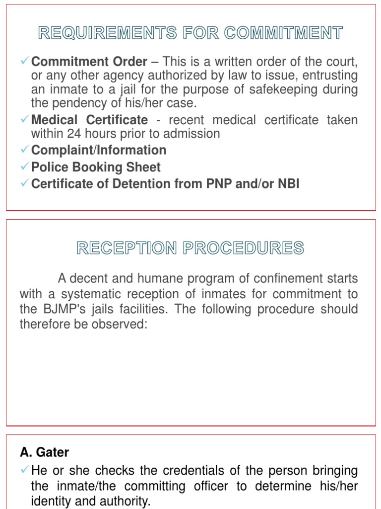 3 - Reception Procedure | PDF | Prison | Physical Examination