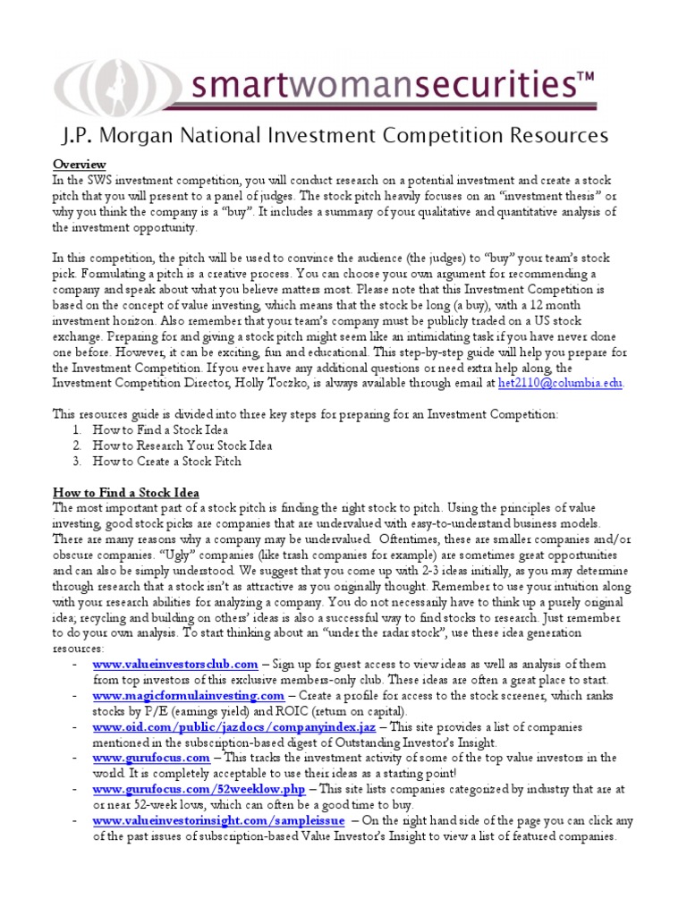 SWS Investment Competition Resources 2010 | PDF | Business Cycle ...