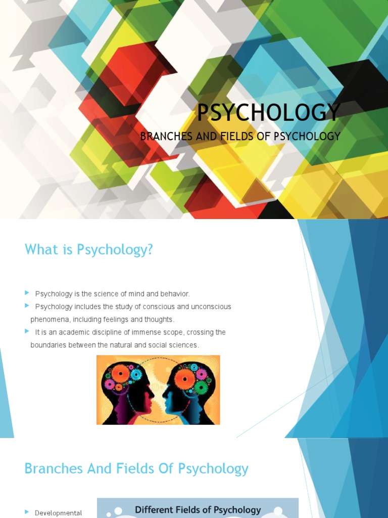 Branches and Fields of Psychology | PDF | Psychology | Developmental ...