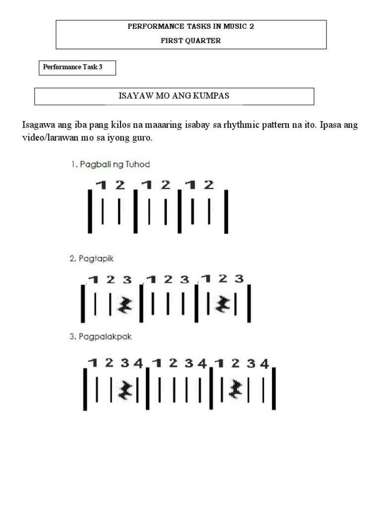 Performance Task 3-4 in Mapeh Q1 | PDF