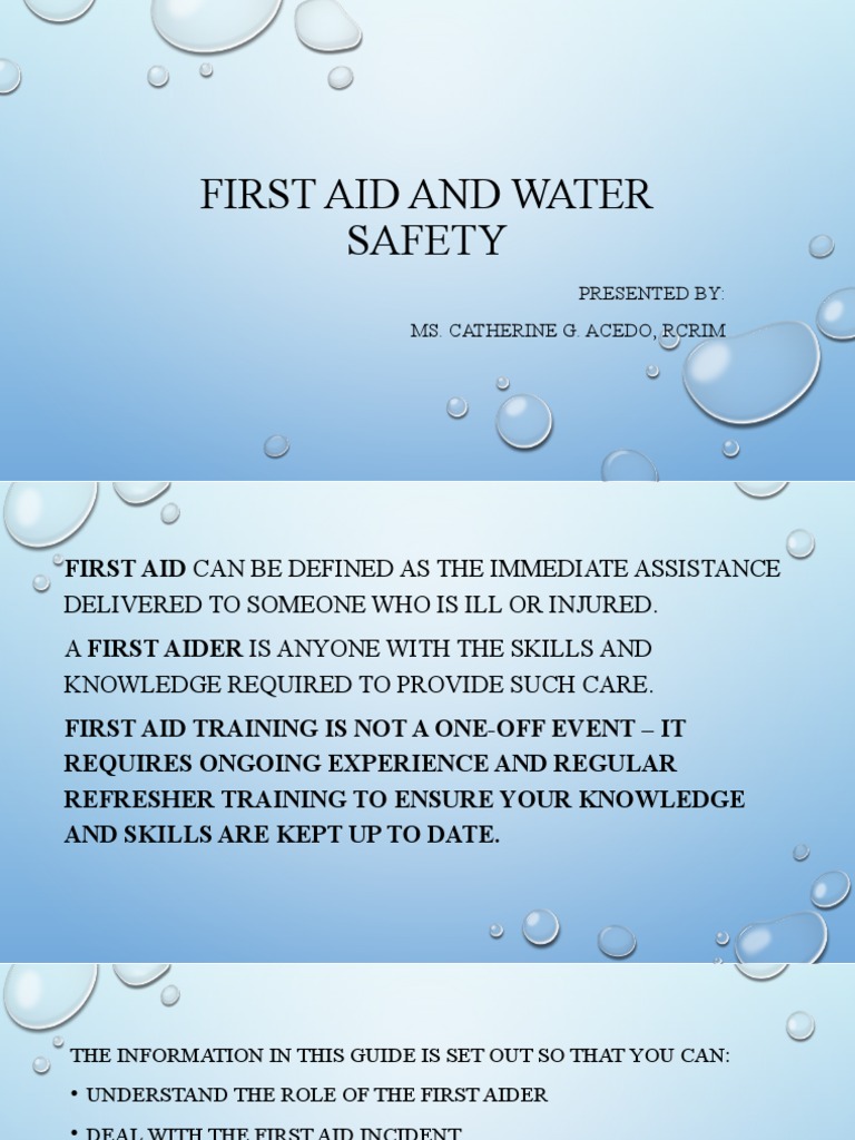 First Aid and Water Safety 2 | PDF | First Aid | Emergency
