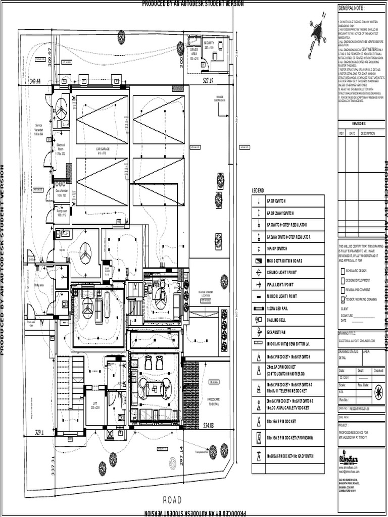 Ground Floor Electrical Layout Plan | PDF