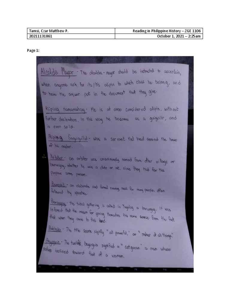 Module 5 The Untouched Barangay Assignment | PDF