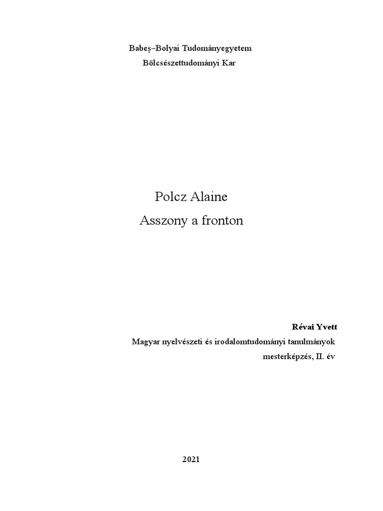 Polcz Alaine | PDF