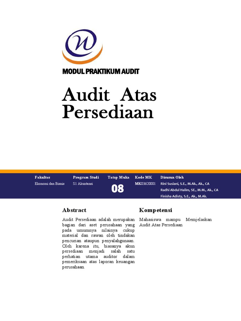 Audit Persediaan: Prosedur dan Tujuan | PDF
