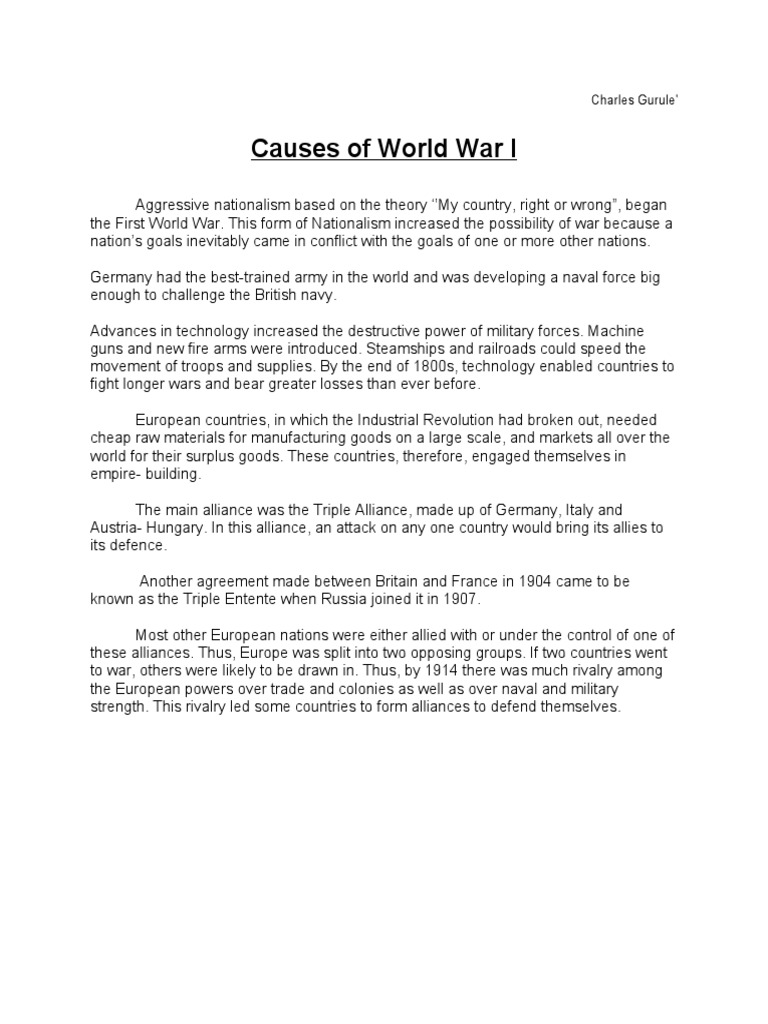 World War 1 | PDF