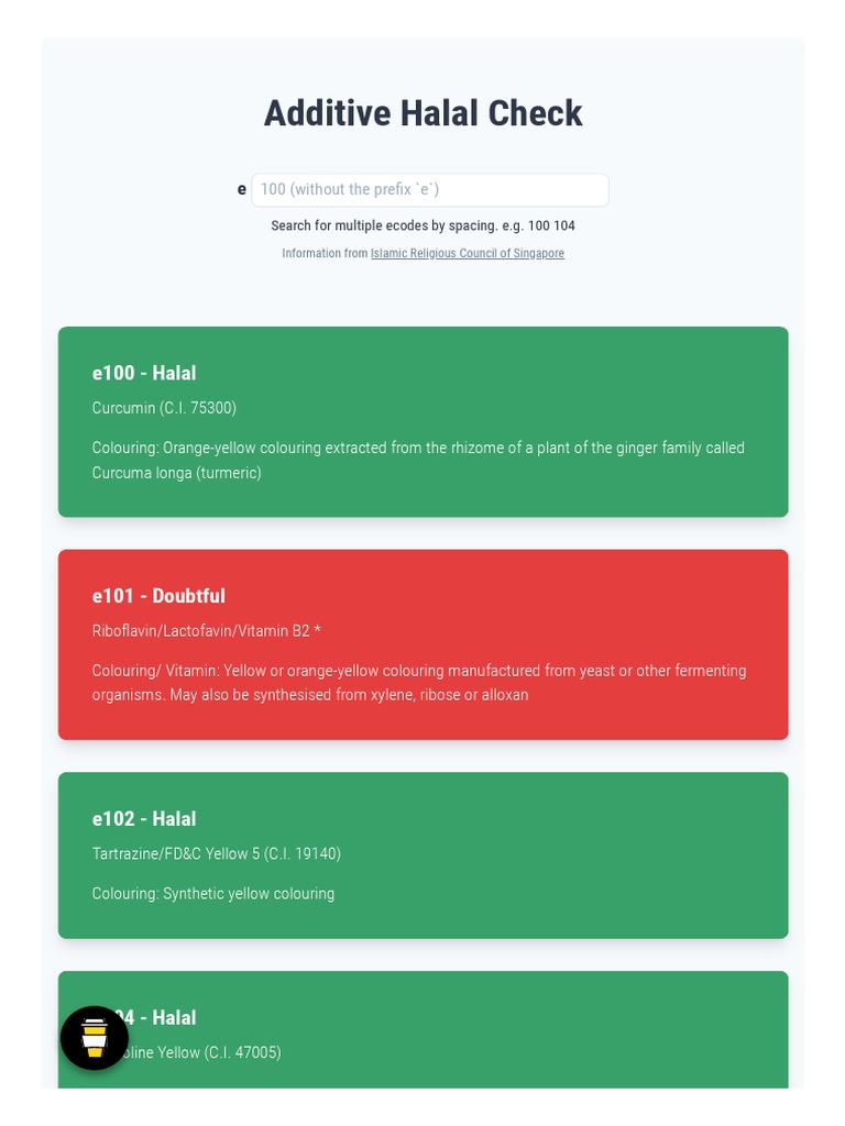 ECodes Halal Check | PDF | Sodium Carbonate | Glycerol