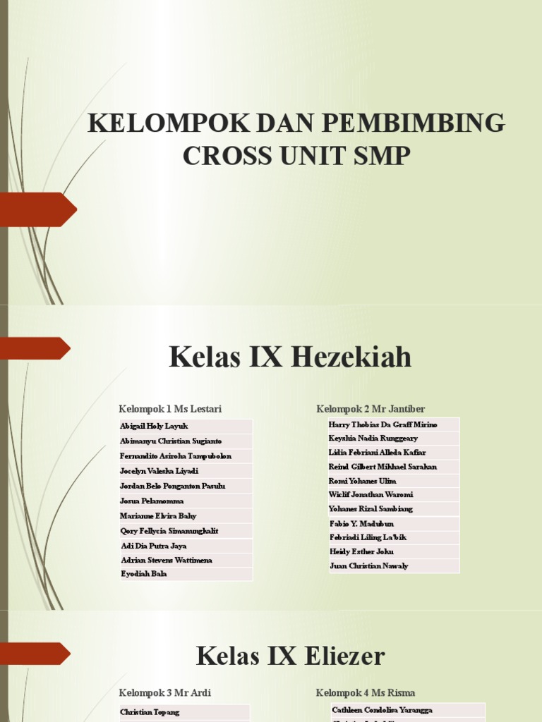Kelompok Cross Unit SMP | PDF