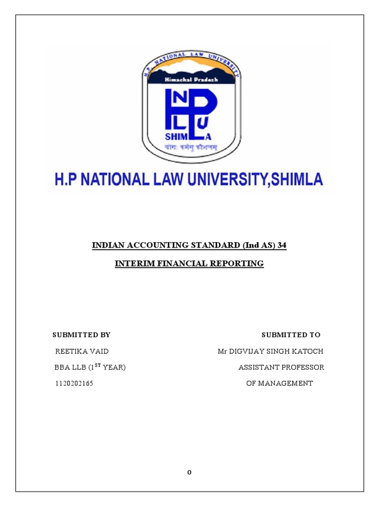 Ind AS 34: Interim Financial Reporting | PDF | Financial Statement ...