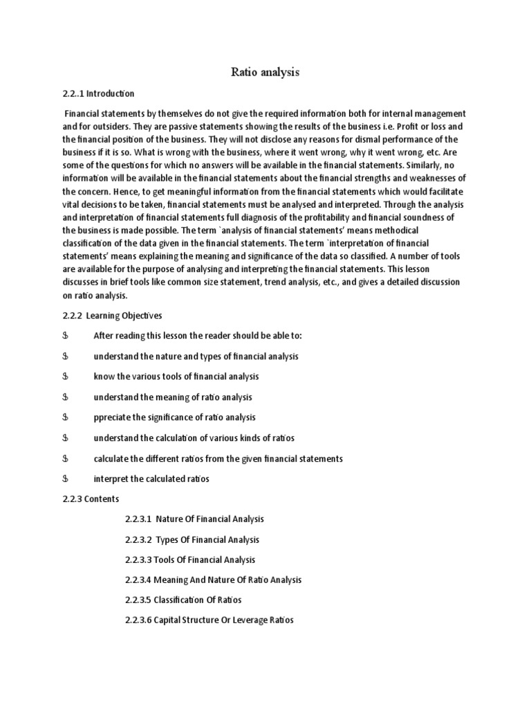Ratio Analysis | PDF | Dividend | Investing