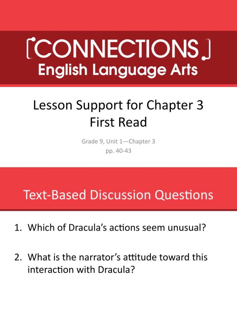 Lesson Support For Chapter 3 First Read: Grade 9, Unit 1-Chapter 3 Pp ...
