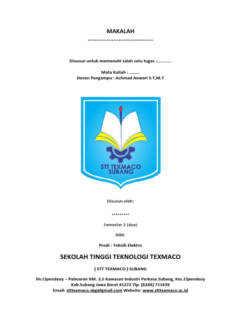 Makalah Teknik Elektro STT Texmaco | PDF
