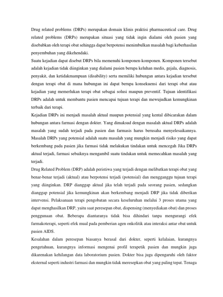 Identifikasi Drug Related Problems | PDF