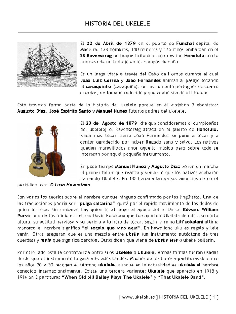 Historia Del Ukelele Ukelab | PDF