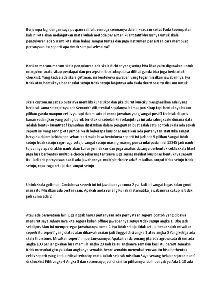 Instrumen Penelitian | PDF