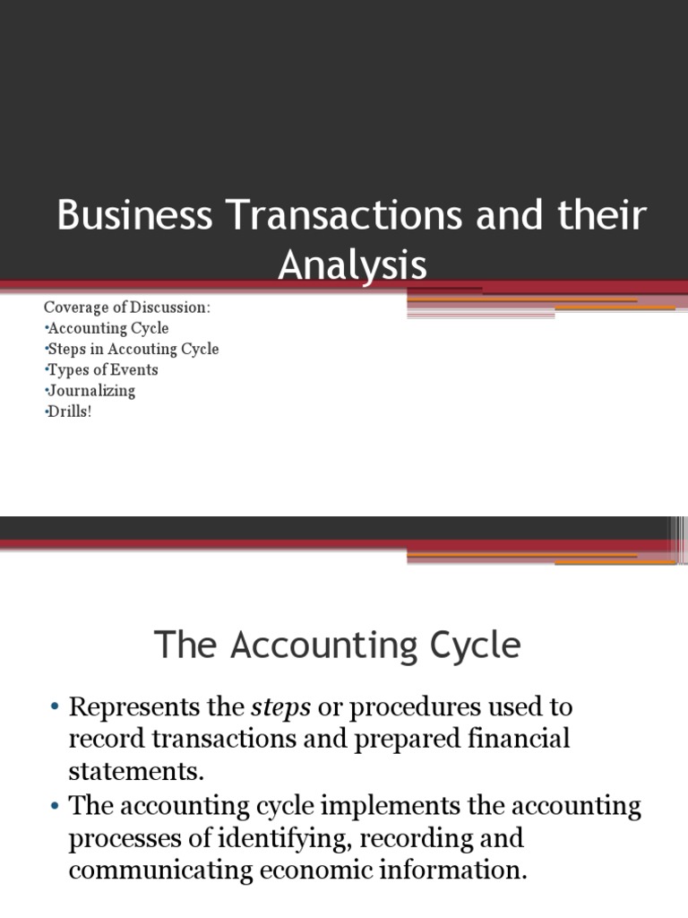 Business Transaction Analysis Overview | PDF | Debits And Credits ...