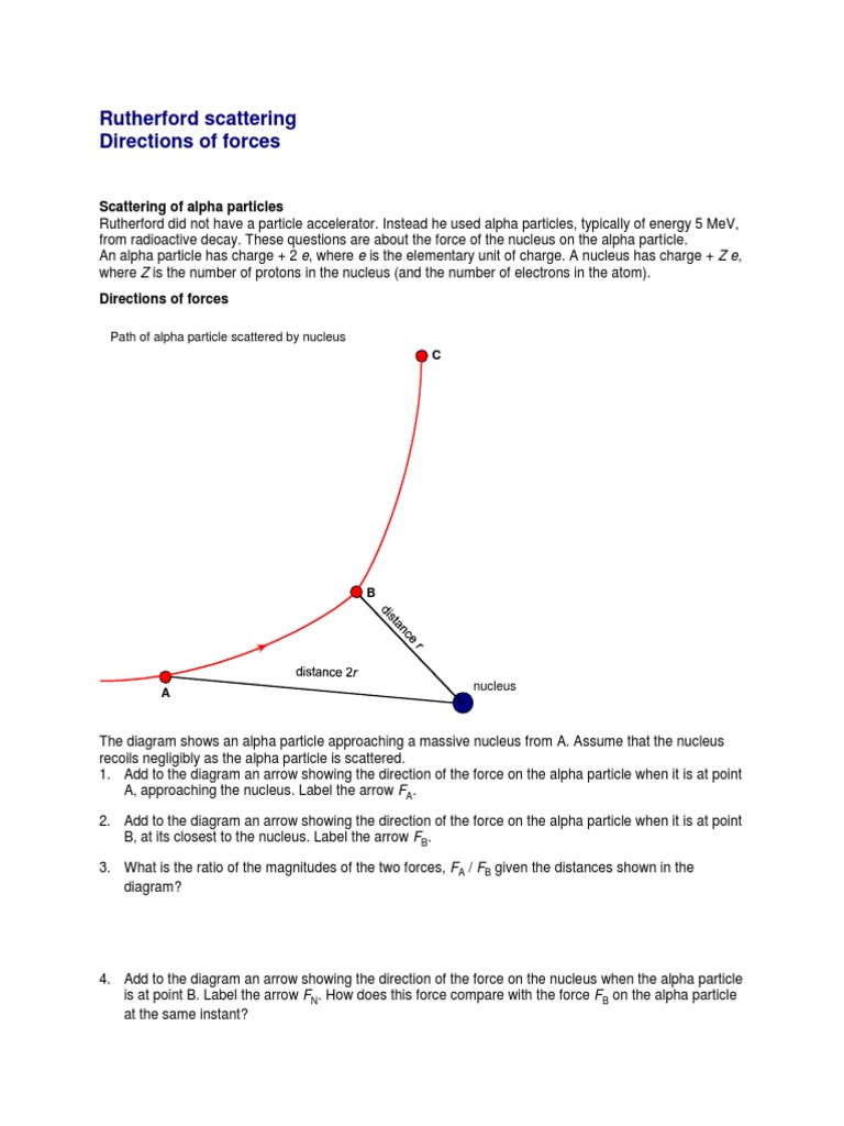 Rutherford Scattering and Forces Qs | PDF | Art