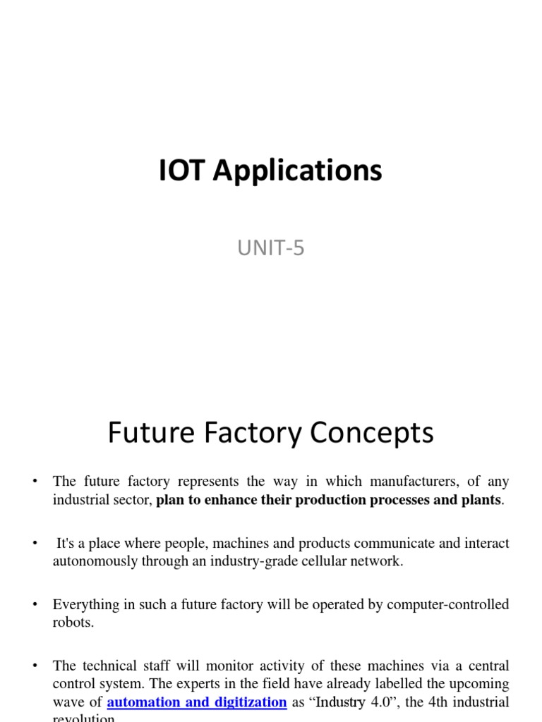IOT Applications: UNIT-5 | PDF | Internet Of Things | Json